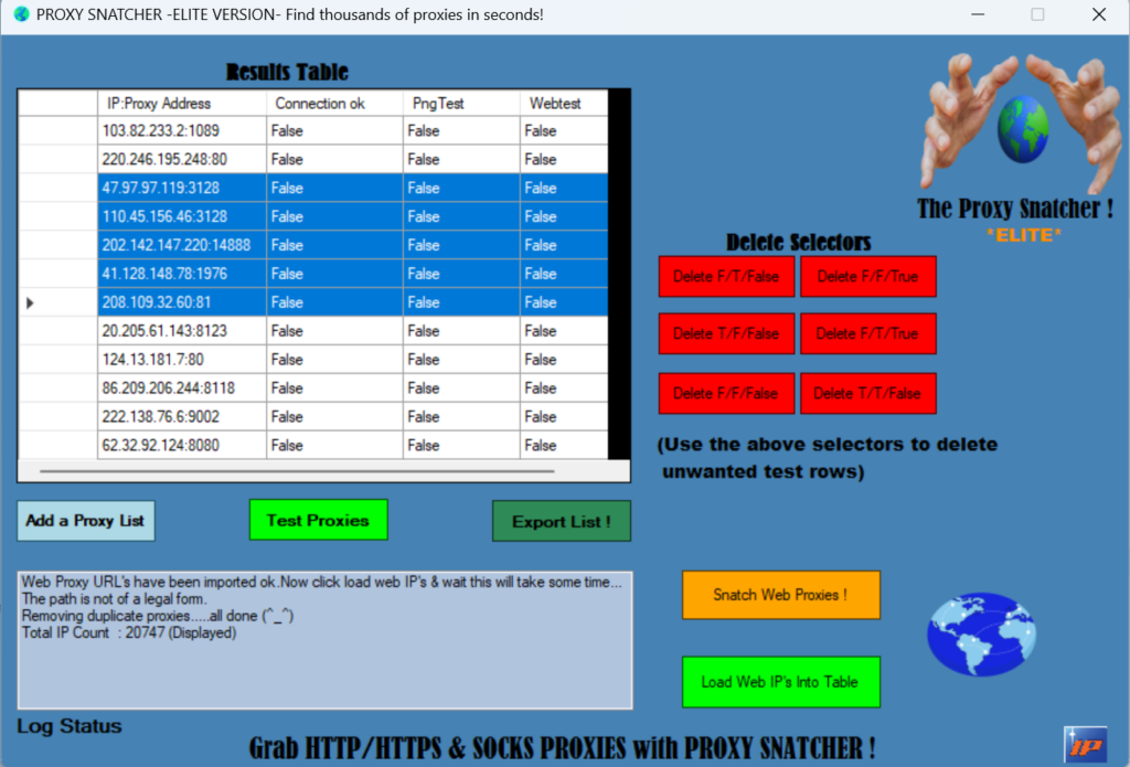 GRAB YOUR OWN PROXY LISTS WITH THE PROXY SNATCHER